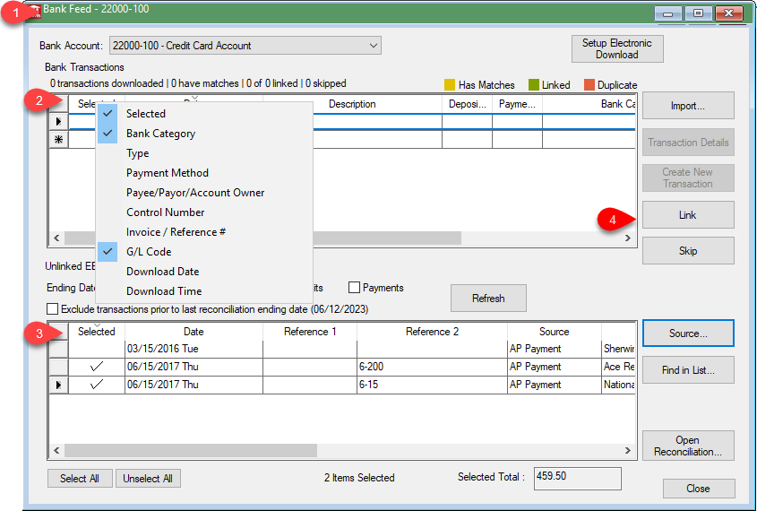 Bank Feed Transactions
