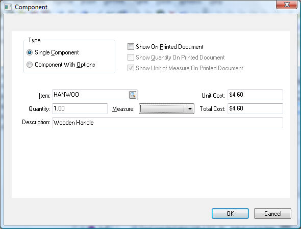 Using Inventory Components for Manufacturing