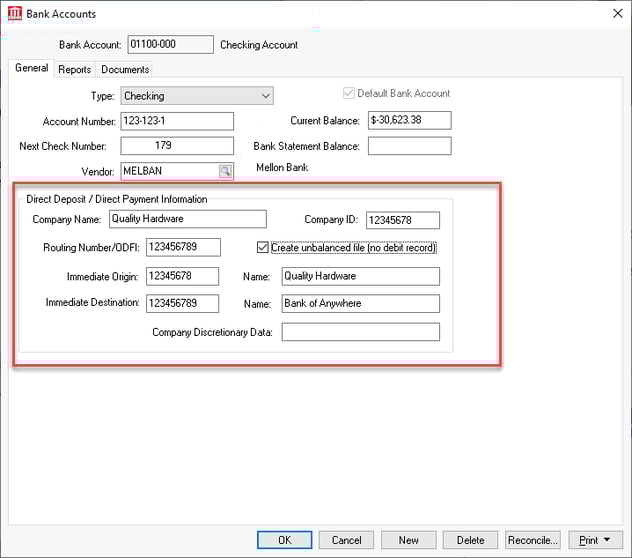 Configuring ACH and EFT Direct Payments