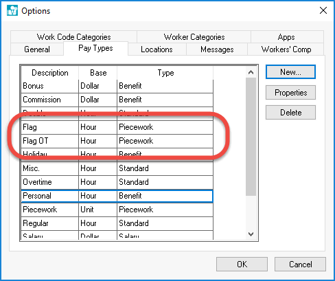 Flag Rate Configuration