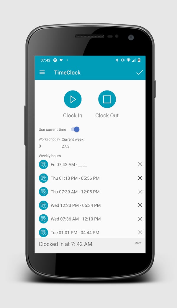 Personal TimeClock MyEBMS App