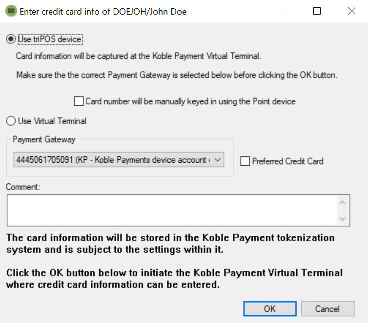 Saving Customer Credit Cards