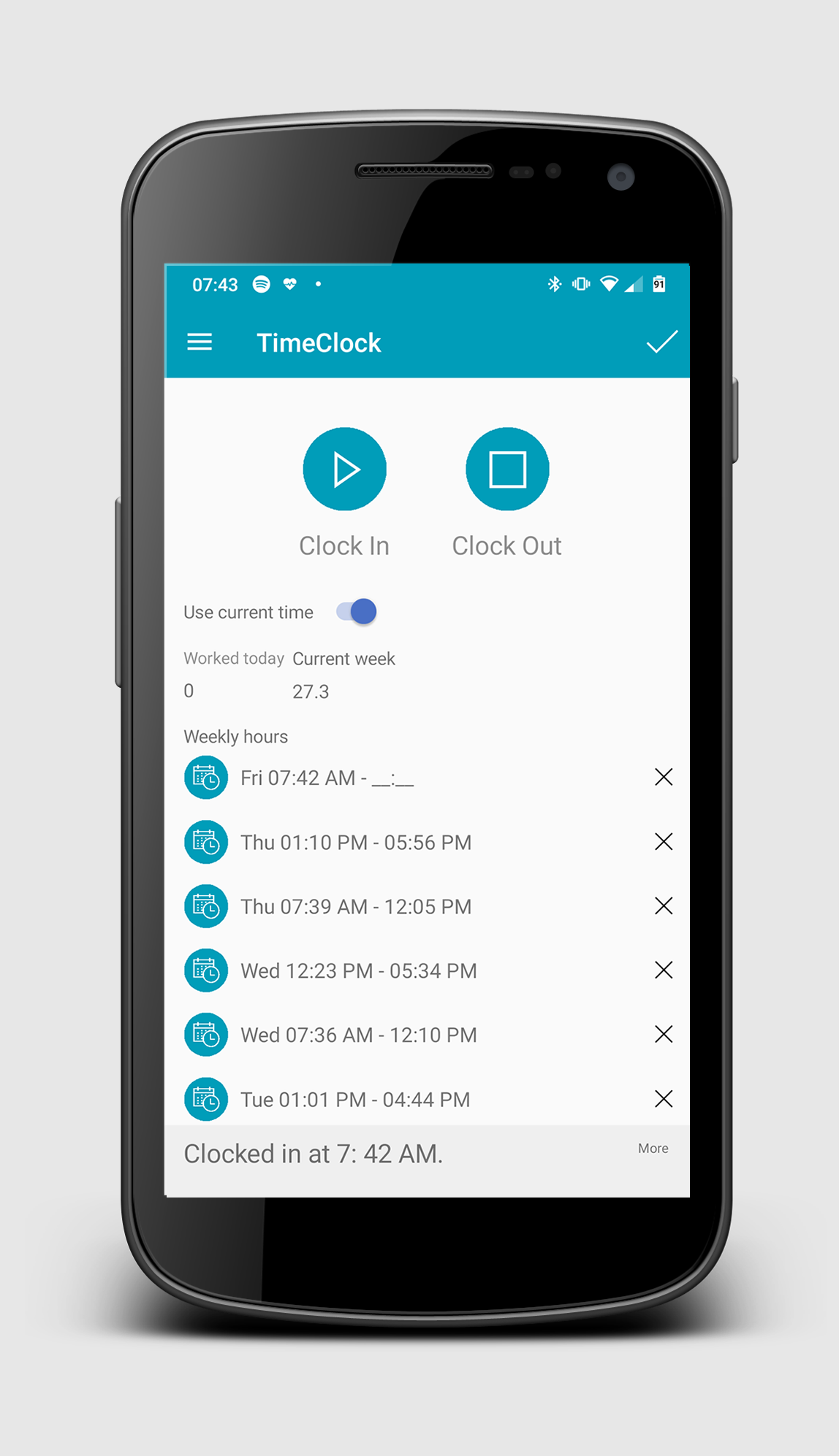 Personal TimeClock MyEBMS App